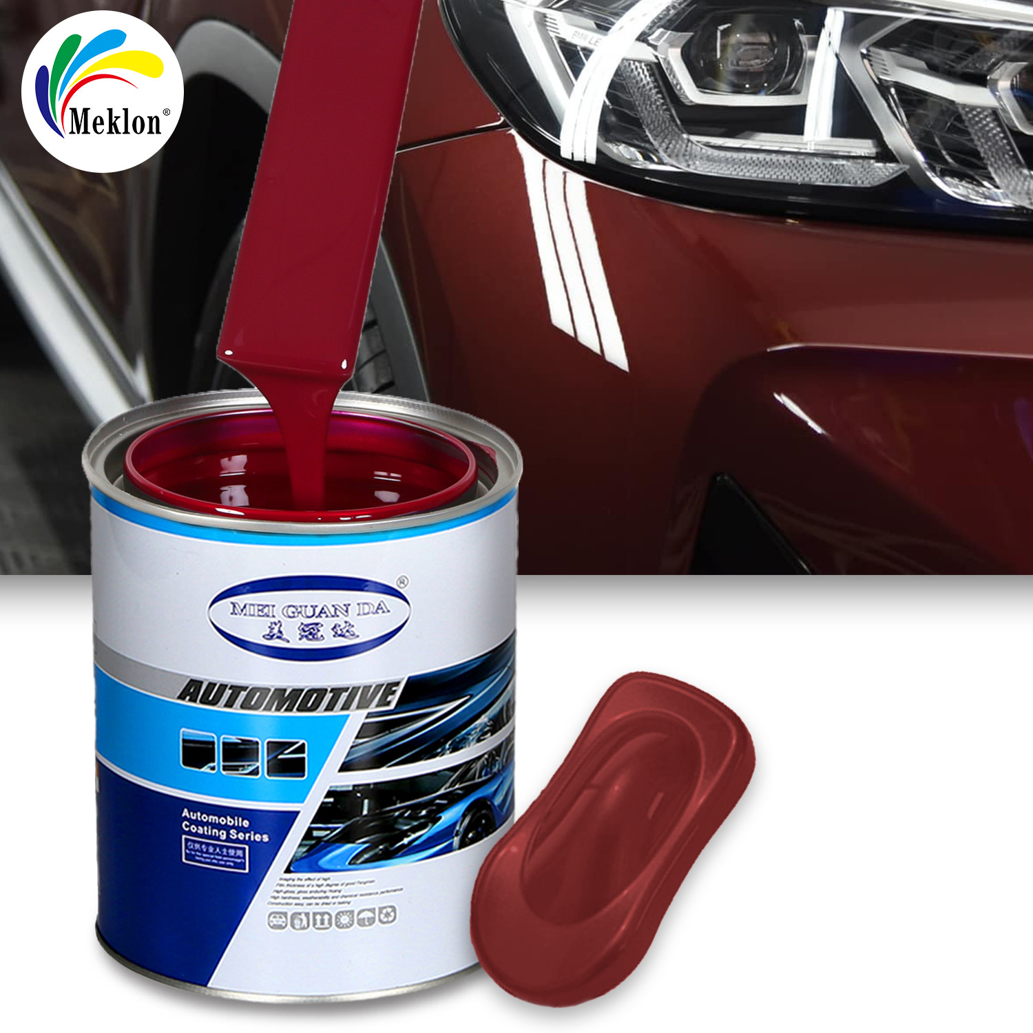 Auto Body 1K Basecoat Red Colors Crystal Coating Automotive Spray Auto ...